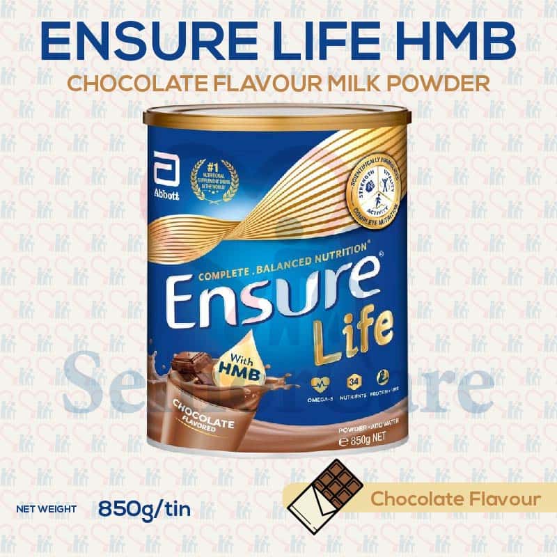 Seniorcare - Ensure Life HMB Milk Powder 850g - Vanilla, Chocolate ...