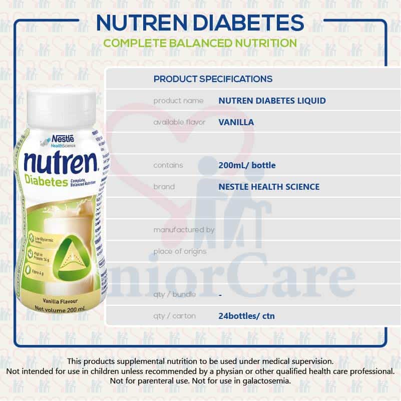 SeniorCare - Nestle Nutren Diabetes Liquid Milk Ideal for Diabetics ...