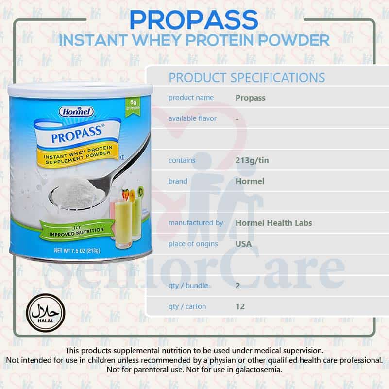 Seniorcare - Hormel Healthlabs Propass Protein Supplement Powder 213g