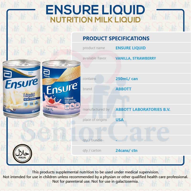 Seniorcare - Ensure Liquid Original Milk Vanilla Strawberry Carton of 24