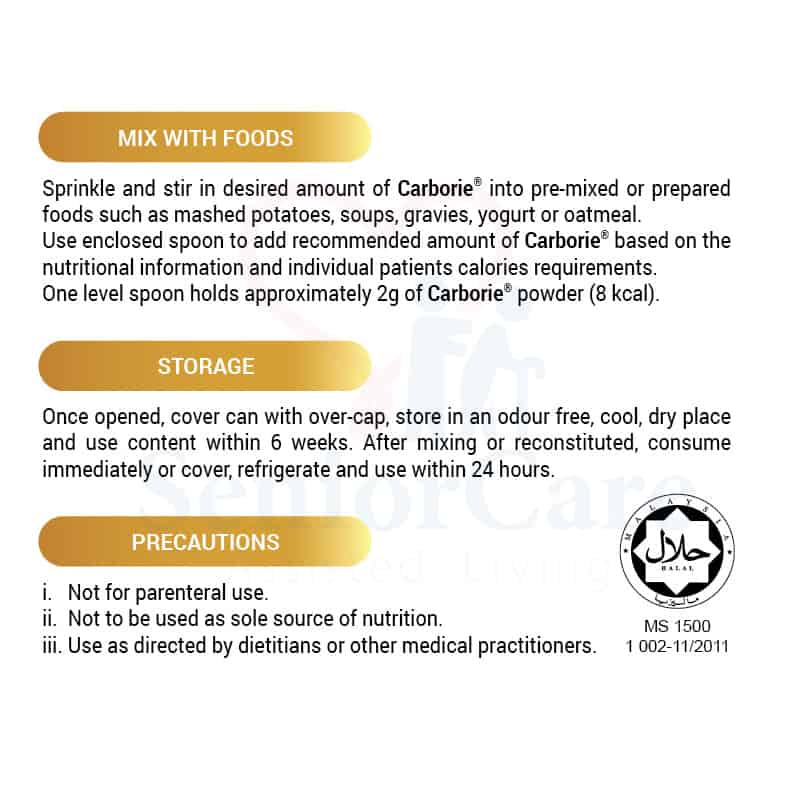 SeniorCare - Valens Carborie Powder 350g - Readily Absorbed Glucose ...