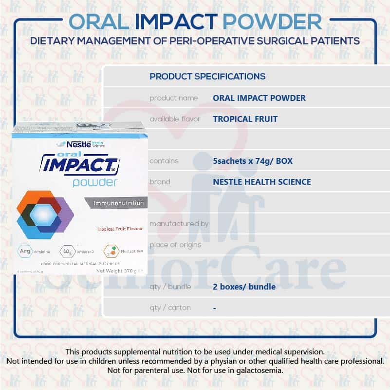 SeniorCare - Nestle Oral Impact Powder 5 Sachets x7g - Tropical Fruits ...