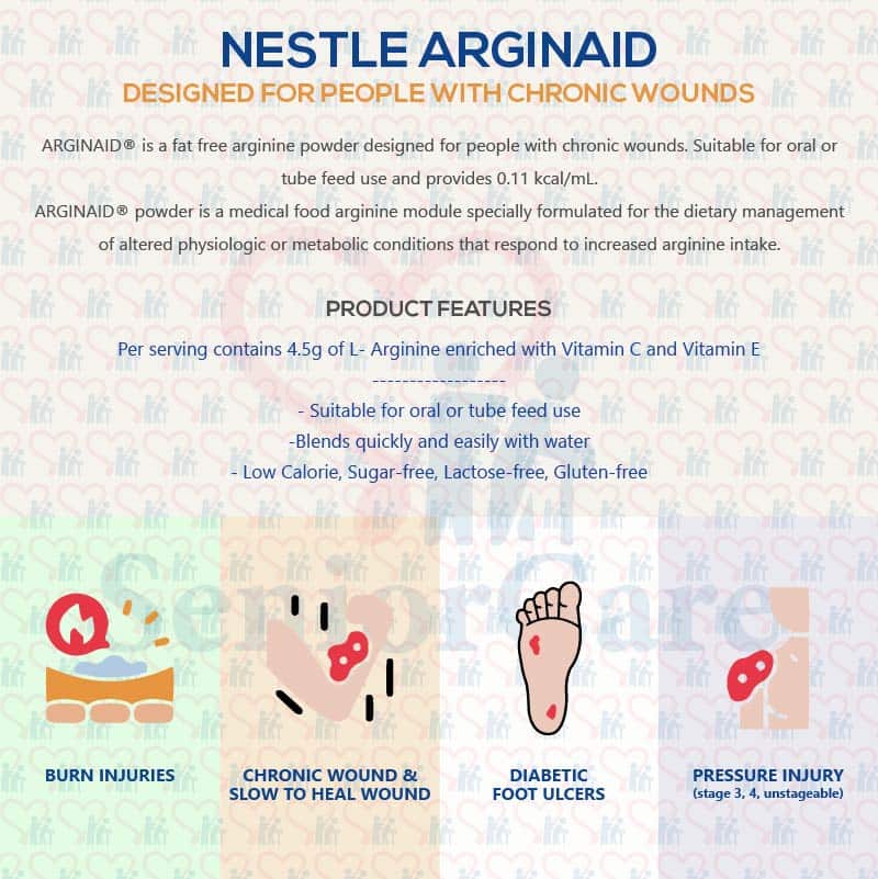 SeniorCare - Nestle Arginaid Arginine Powder - Orange Flavour ...