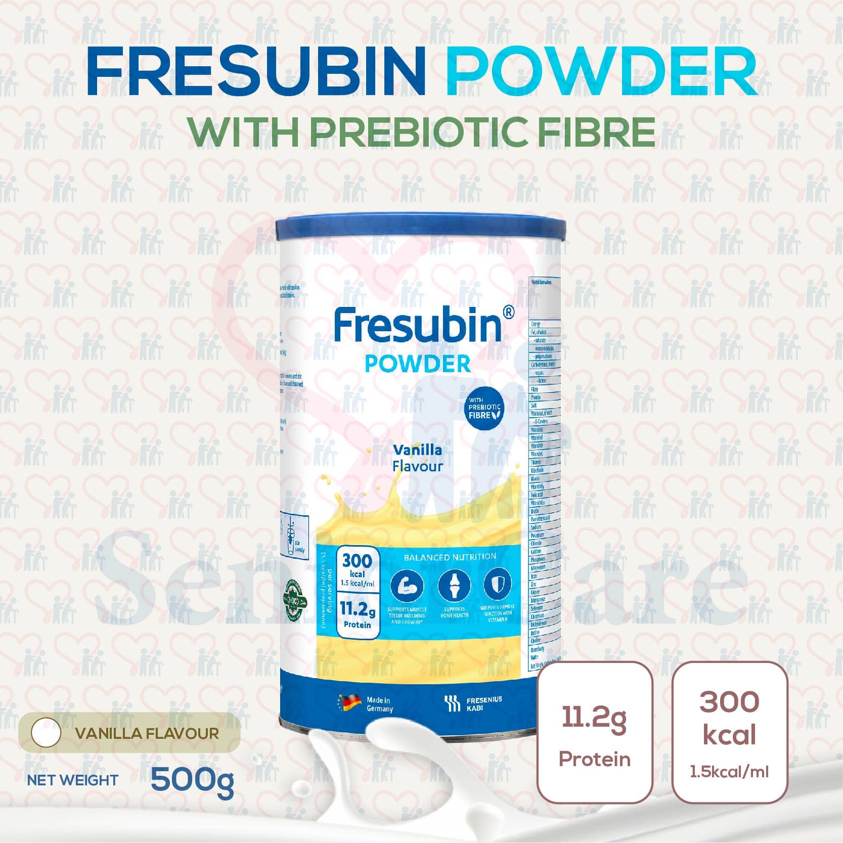 SeniorCare - Fresubin Powder Vanilla 500g by Fresenius-Kabi - PURCHASE NOW!